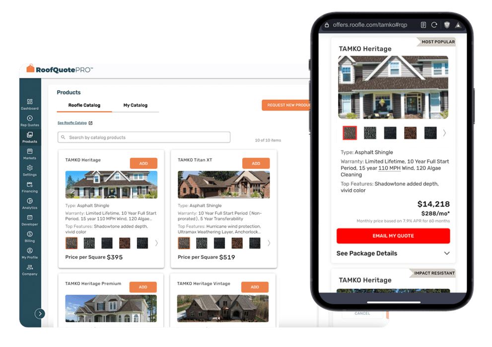 ROOFLE® TAMKO Bundle Offer / Instant Online Quotes & New Website